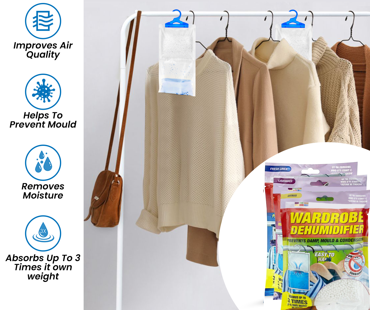 Hanging Wardrobe Dehumidifiers – Citrus, Lavender & Fresh Linen – My ...